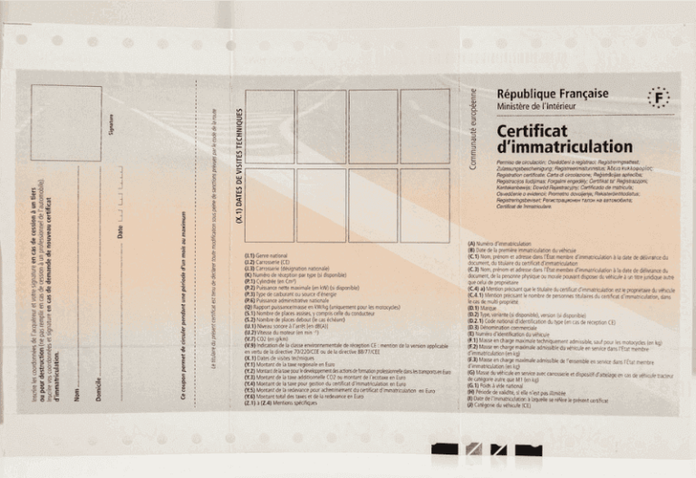 Certificat d'immatriculation : comment lire une carte grise ? | Hyperassur